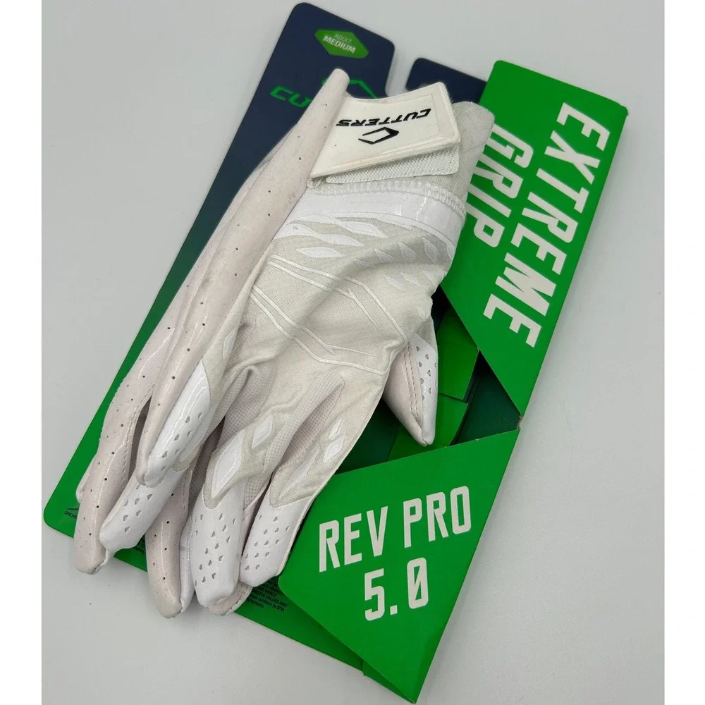 Cutters | Other | Cutters Rev Pro 5 Football Gloves Adult Medium White ...